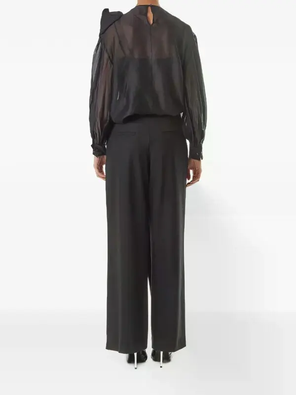 Karl Lagerfeld Oversize-bow Puff-sleeve Blouse