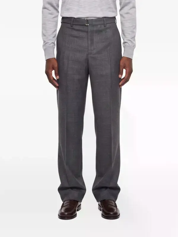 BRIGLIA 1949 Belted Pressed-crease Trousers