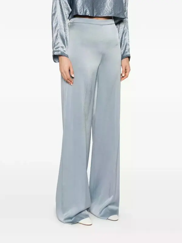 Marella Satin-finish Wide-leg Trousers