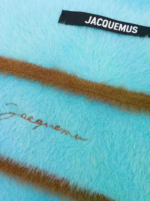 Jacquemus Embroidered-logo Scarf - Blue