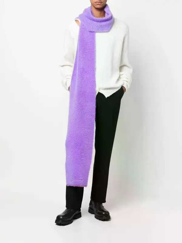 Jacquemus Textured Logo-embroidered Scarf