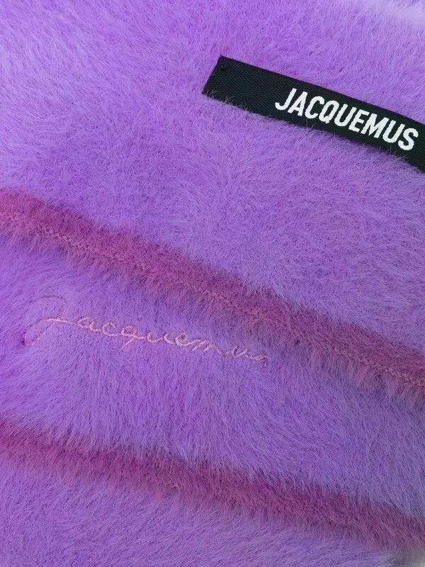Jacquemus Textured Logo-embroidered Scarf