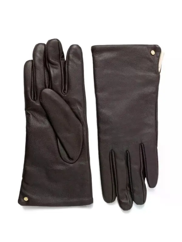 GIANNI CHIARINI Logo-plaque Leather Gloves