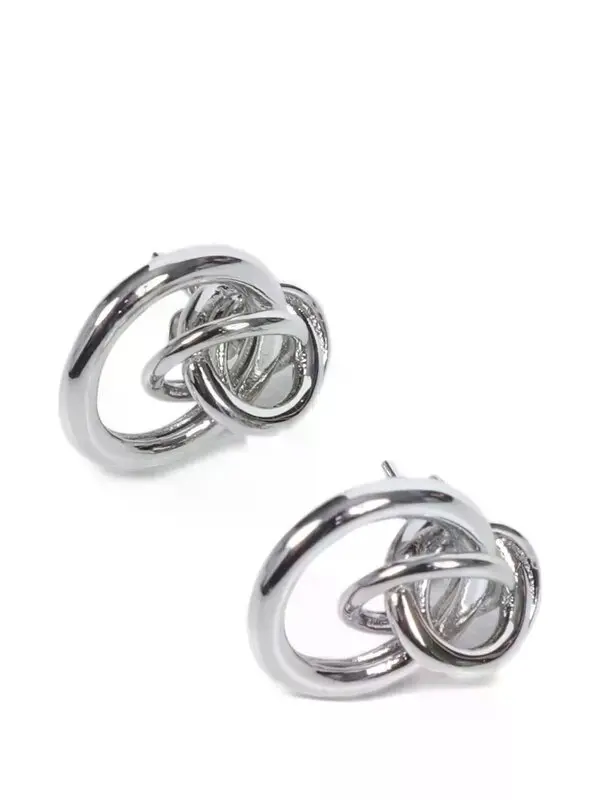 JUSTINE CLENQUET Cara Interlocking Hoop Earrings