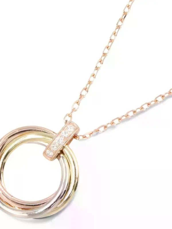 Cartier 2010s Trinity Diamond Necklace - Gold