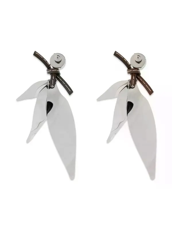 Marni Crystal-embellished Leaf-pendant Earrings
