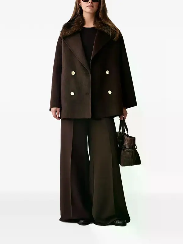 KAOS Faux-fur Collar Double-breasted Coat