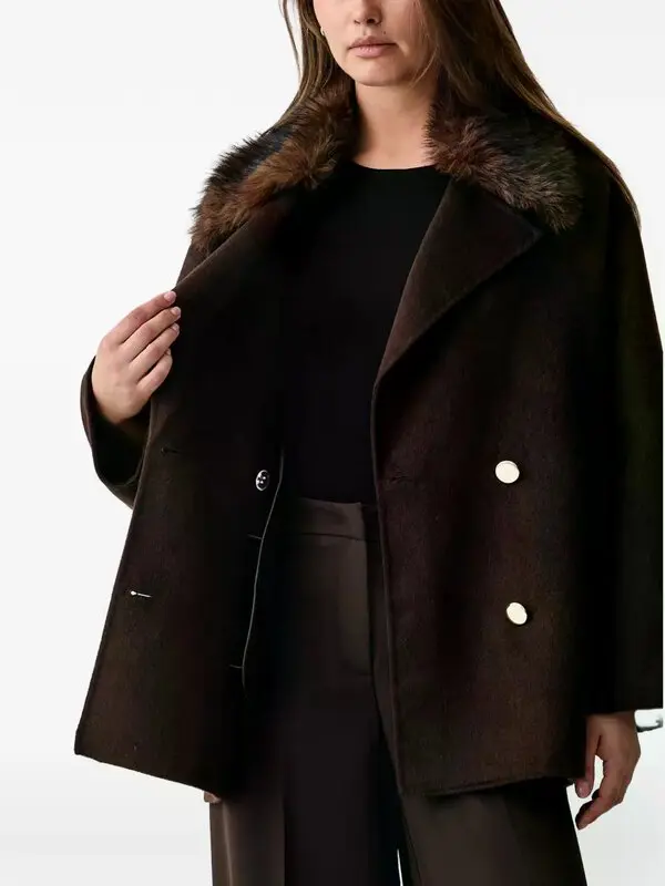 KAOS Faux-fur Collar Double-breasted Coat