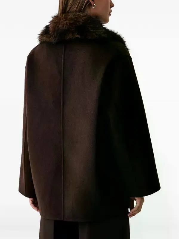 KAOS Faux-fur Collar Double-breasted Coat