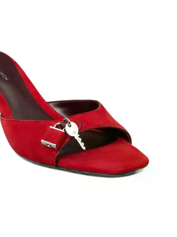 Tory Burch Lock Kitten Heel Sandals