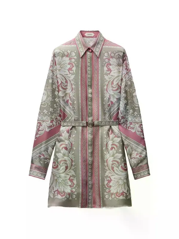 Versace Printed Silk Twill Mini Dress