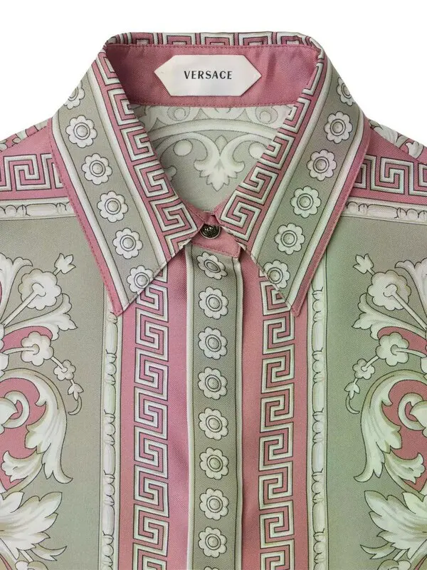 Versace Printed Silk Twill Mini Dress