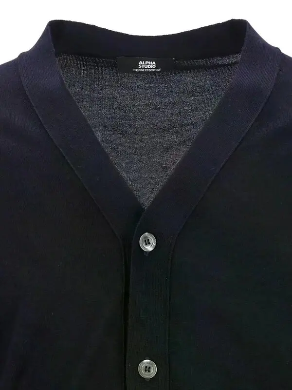 Alpha Studio Fine-knit Merino-wool Cardigan