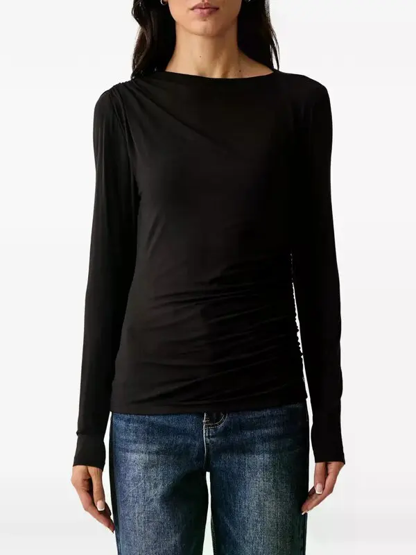 Dkny Long-sleeve Ruched T-shirt