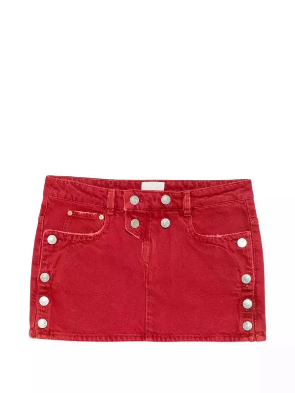 Isabel Marant Étoile Ralma Button-detailed Denim Mini Skirt - Red