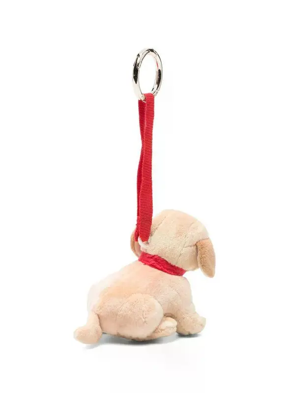 MC2 SAINT BARTH Dog-motif Plush Keyring - Neutrals