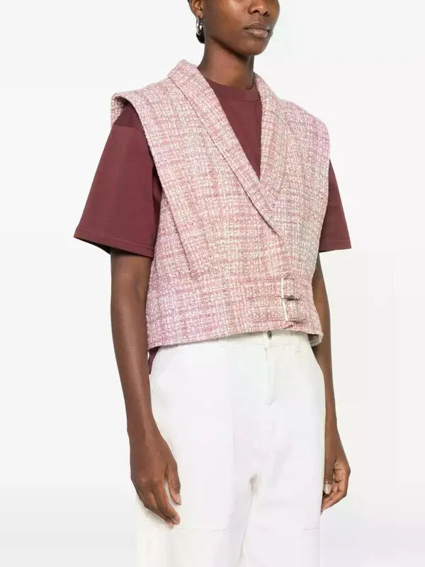 HOMAGE Bouclé-knit Buckled Jacket