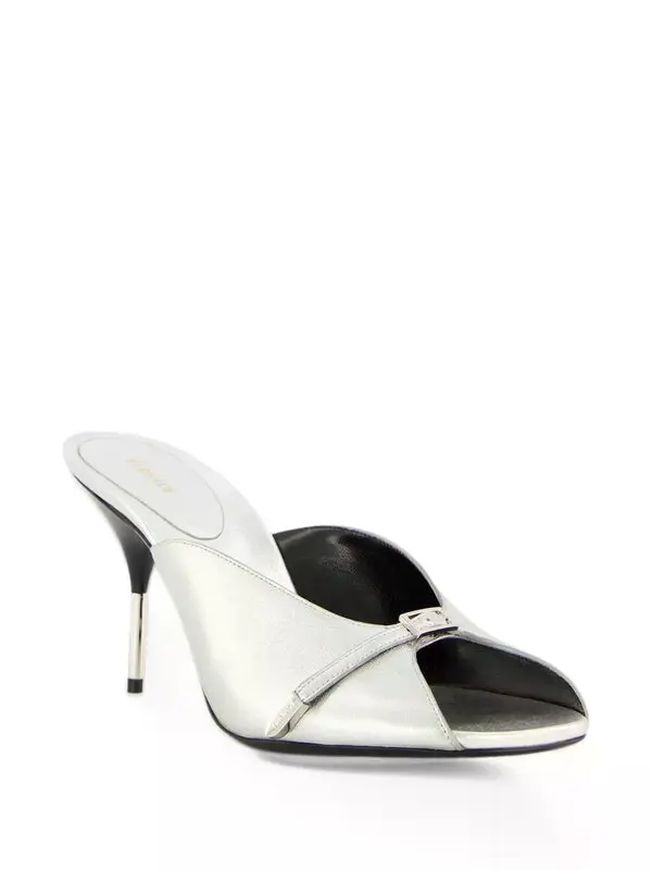 Versace Buckle-detail Metallic Sandals