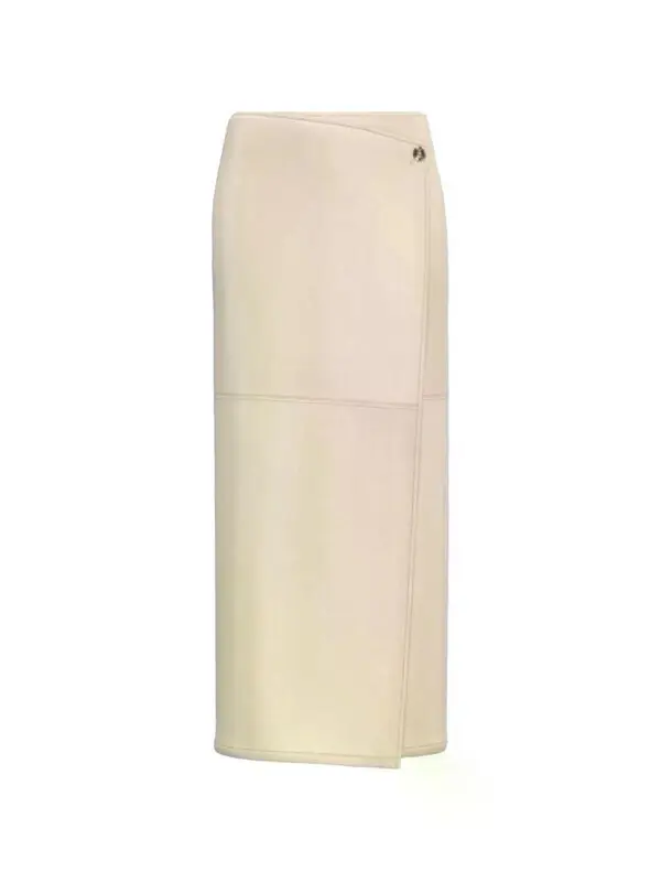 EMME Button-detail Wrap Midi Skirt - Neutrals