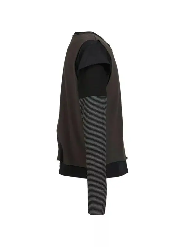 PROTOCOL INDEX Layered Logo-patch Long-sleeved T-shirt
