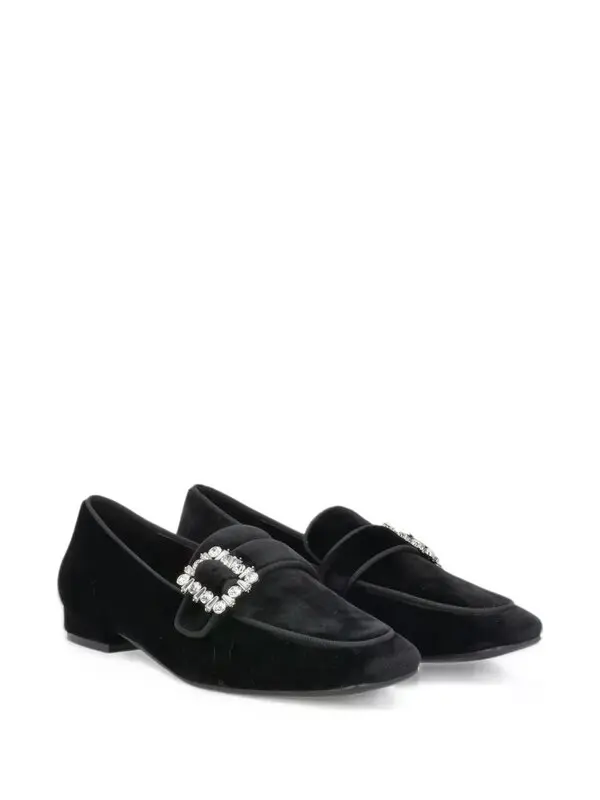 TOSCA BLU Adele Crystal-embellished Loafers - Black