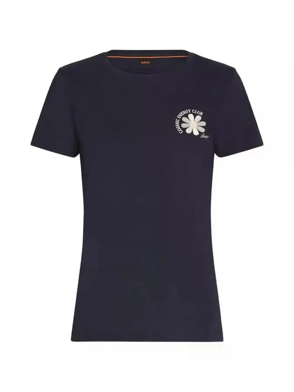 BOSS Floral-embroidered T-shirt