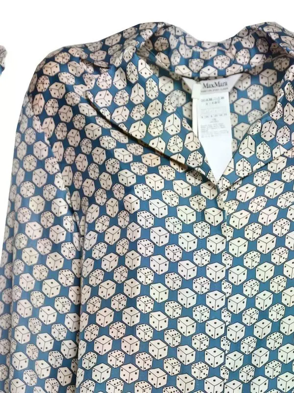 Max Mara Dice-print Silk Shirt