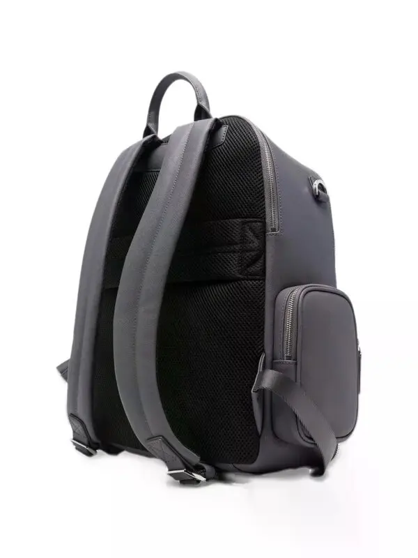 Emporio Armani Logo-plaque Saffiano-effect Backpack
