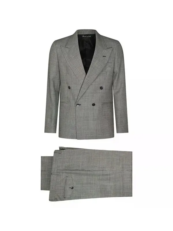 EPOCA Prince Of Wales Check Double-breasted Suit