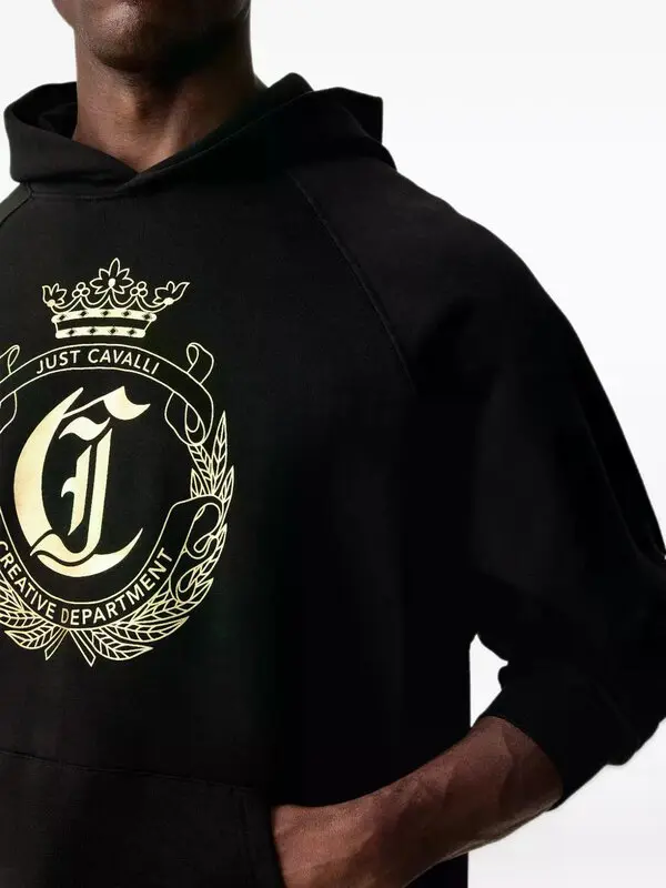 Just Cavalli Logo-print Raglan-sleeve Hoodie