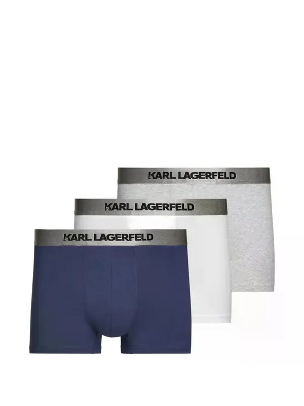 Karl Lagerfeld Metallic Logo Trunks - Blue
