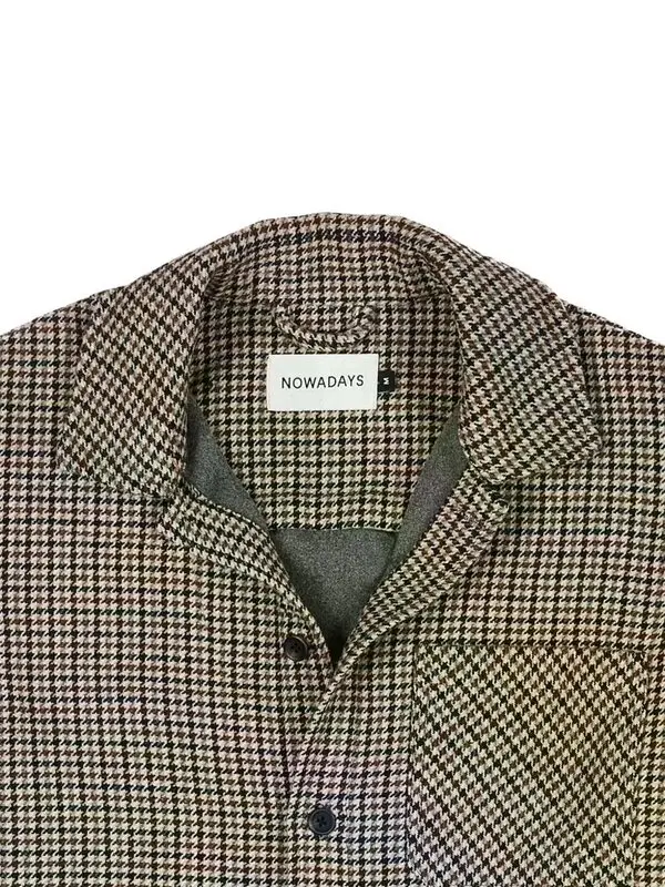 NOWADAYS Houndstooth-pattern Shirt Jacket