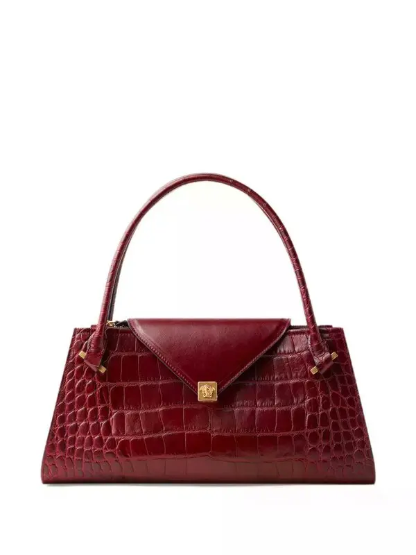 Versace Severine Croc-effect Leather Shoulder Bag
