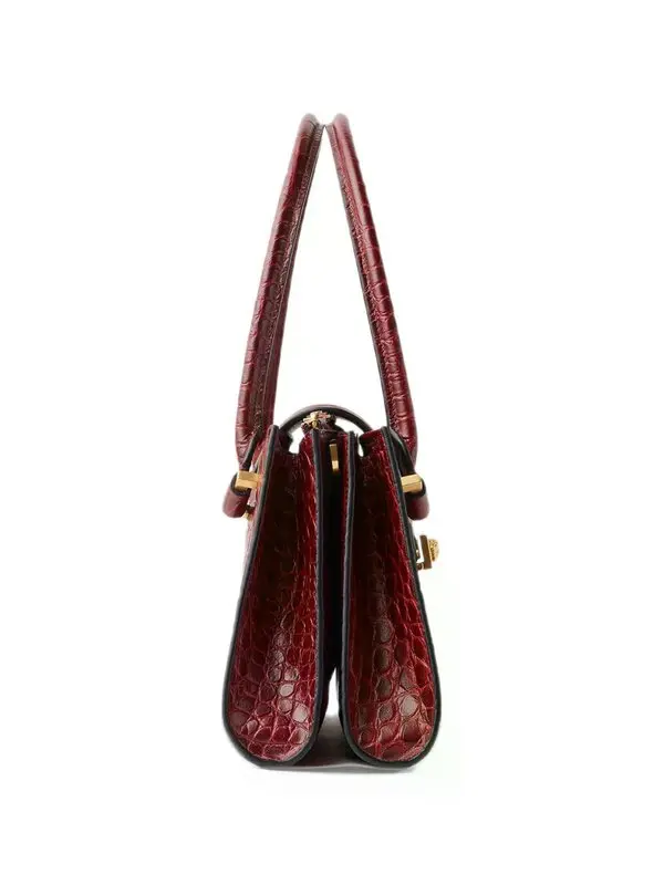 Versace Severine Croc-effect Leather Shoulder Bag
