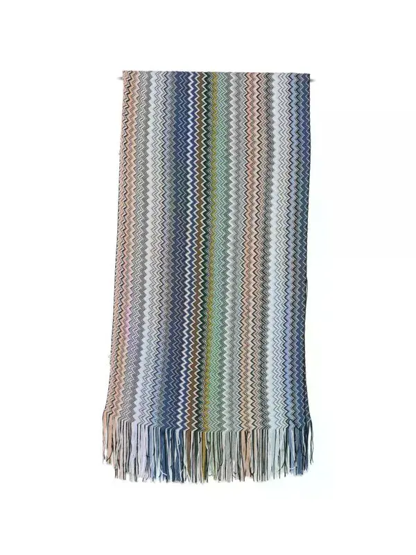 Missoni Zigzag-knit Fringed Scarf