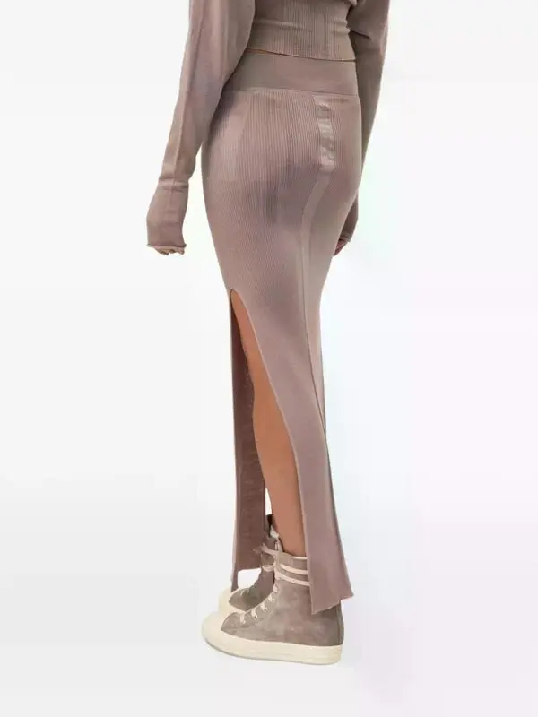 Rick Owens Sacriskirt Ribbed-knit Maxi Skirt