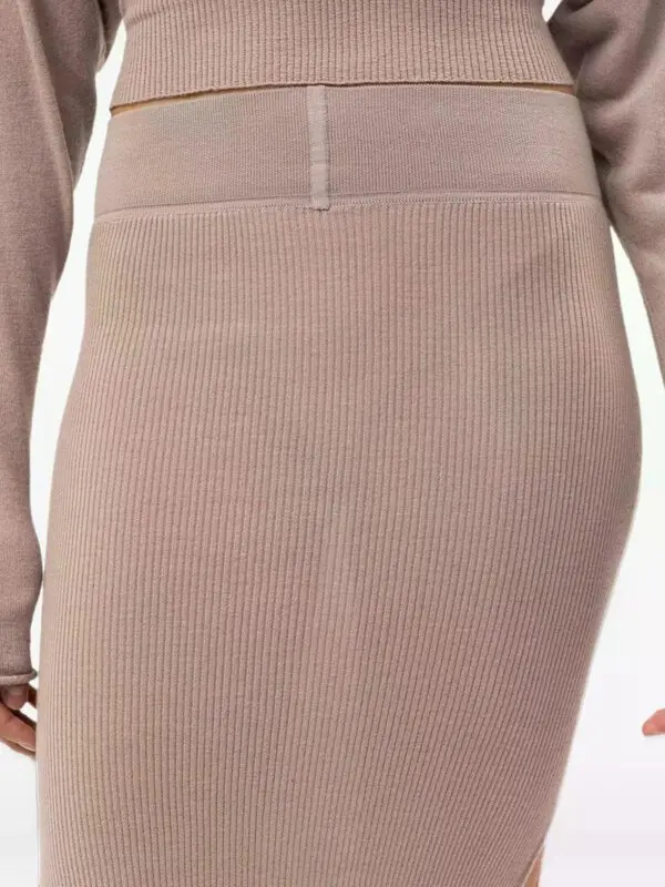 Rick Owens Sacriskirt Ribbed-knit Maxi Skirt