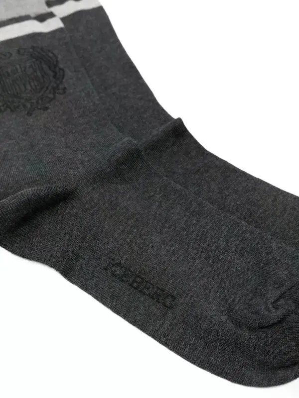 Iceberg Logo-embroidered Striped Socks