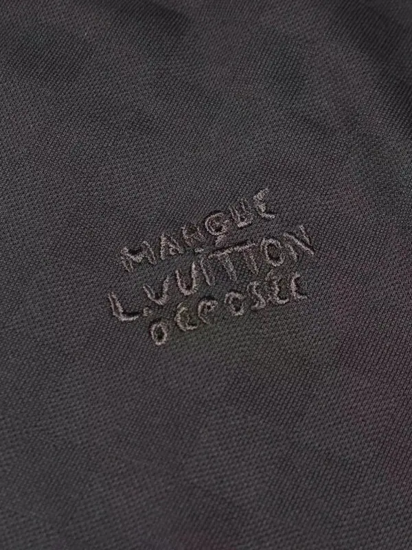 LOUIS VUITTON Damier-embroidered T-shirt