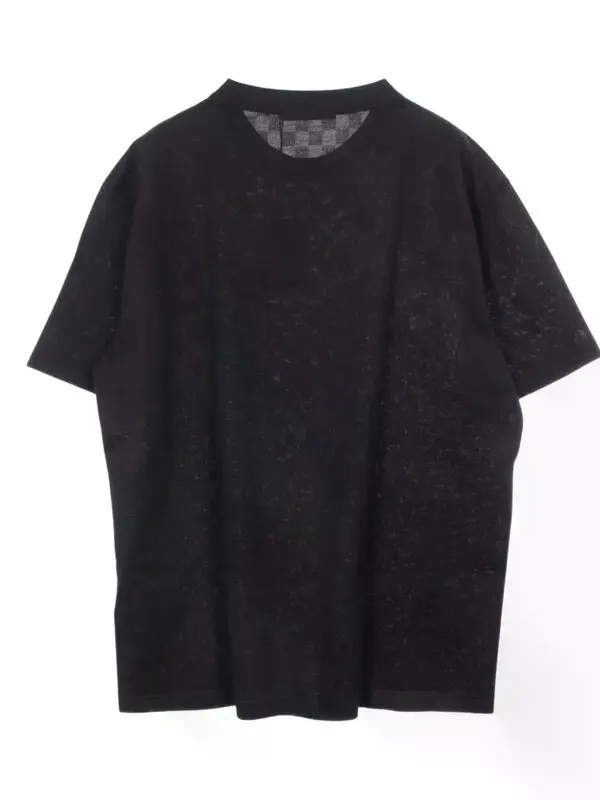 LOUIS VUITTON Damier-embroidered T-shirt