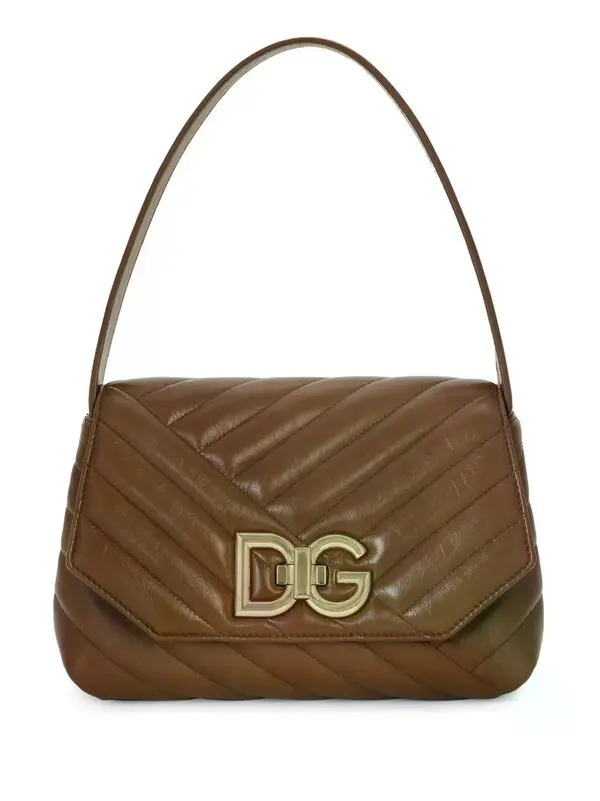 Dolce & Gabbana Logo-buckle Padded Leather Bag