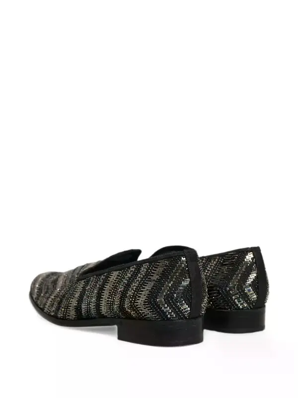Dolce & Gabbana Bead-embellished Chevron Loafers