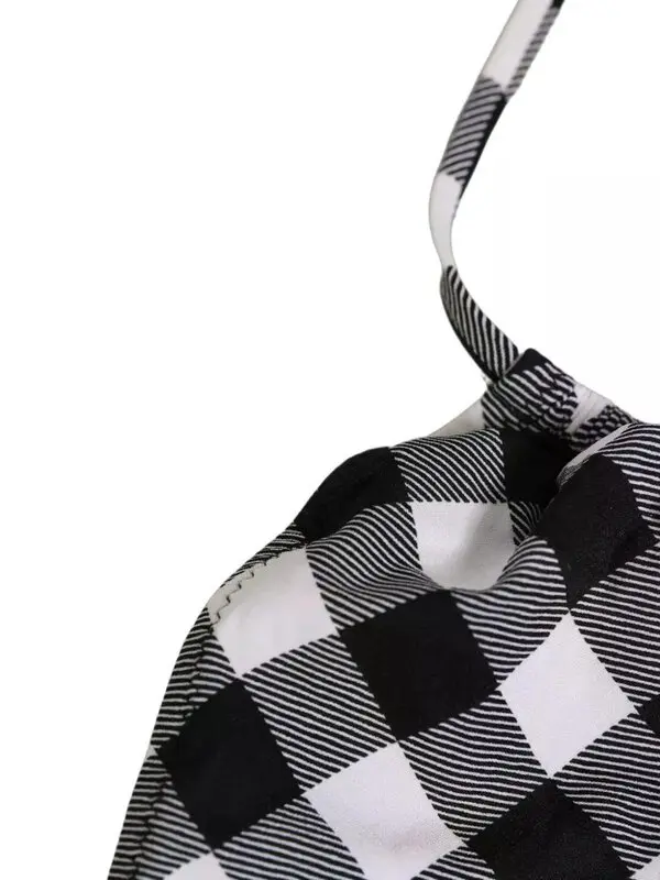 Dolce & Gabbana Gingham-check Halterneck Bikini Top