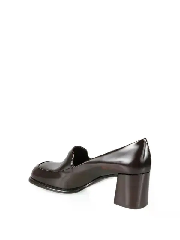 Prada Logo-plaque Block-heel Loafers