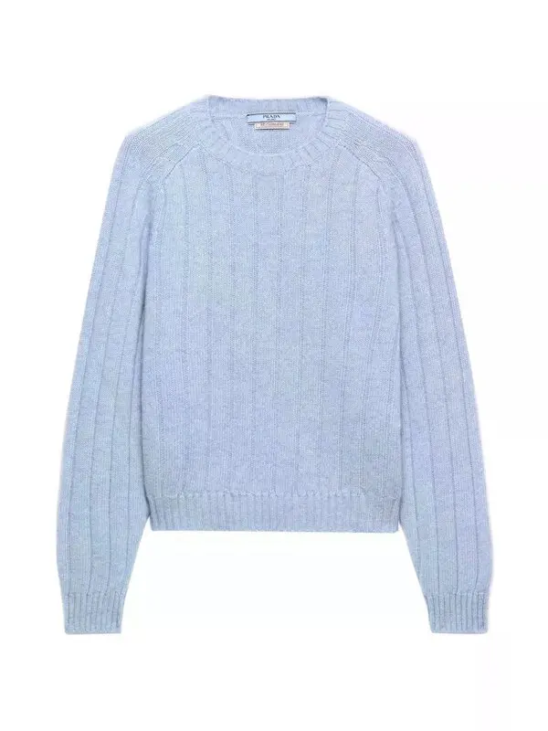 Prada Re-cashmere Crew-neck Sweater - Blue