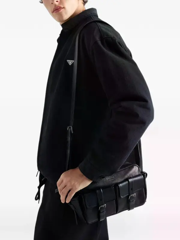 Prada Route Leather Shoulder Bag