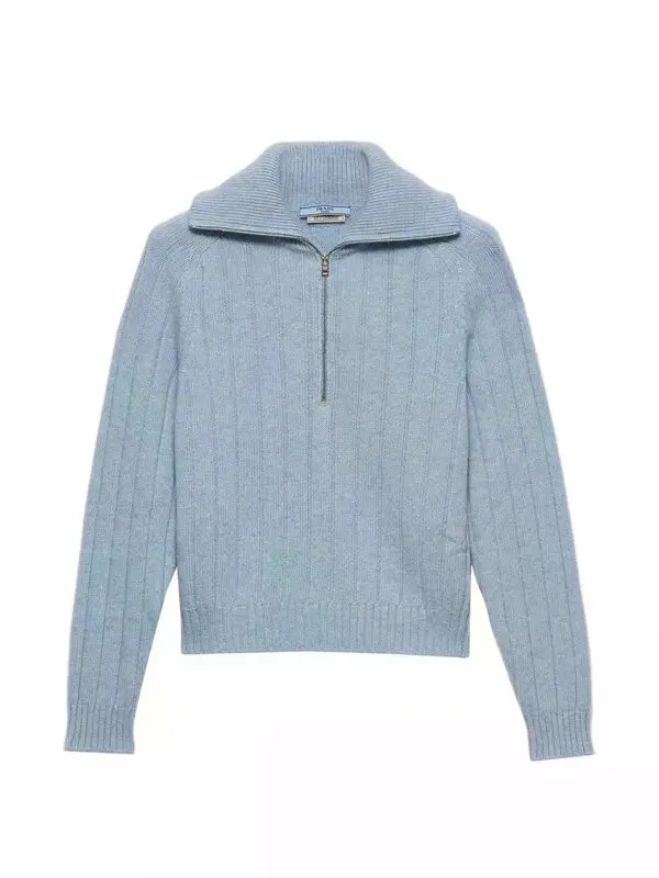 Prada Re-cashmere Polo Sweater