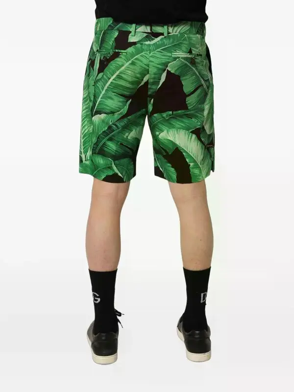 Dolce & Gabbana Banana Leaf-print Bermuda Shorts