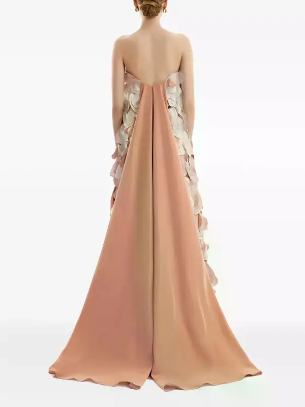 GEMY MAALOUF Strapless Petal-embellished Gown