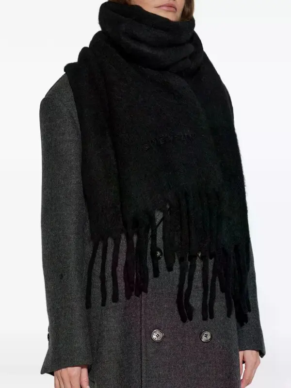 Givenchy Fringed Logo Scarf